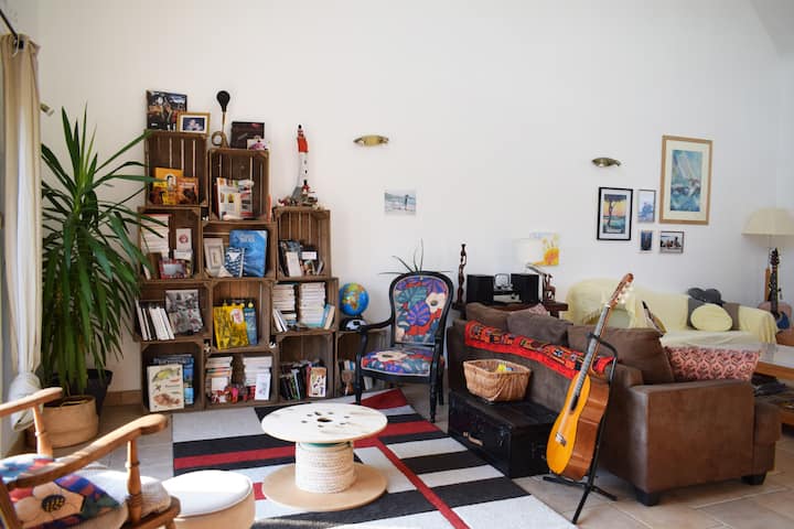 Maison Lumineuse Avec Grand Jardin En Bord De Mer - Plestin-les-Grèves