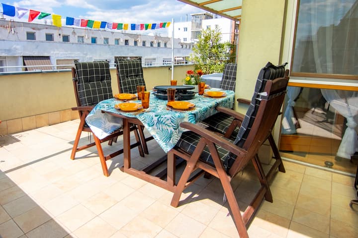 Free Parking+jacuzzi+huge Terrace+2bd+a/c - Budapest