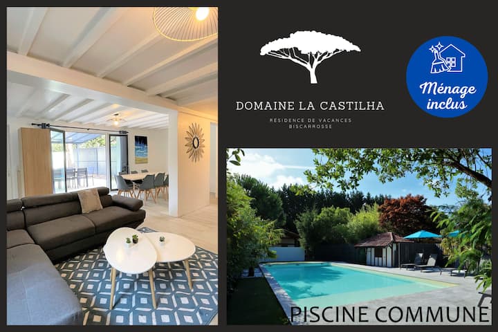 Maison 4 Chambres Dans Résidence Avec Piscine - Biscarrosse