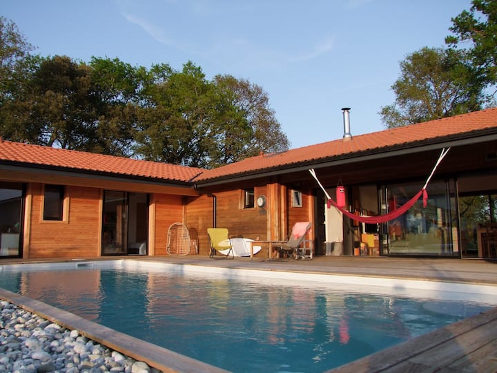Villa En Bois Avec Piscine - Vieux-Boucau-les-Bains
