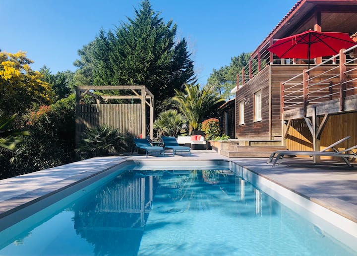 Superbe Villa Climatisée Avec Piscine Chauffée - Lacanau