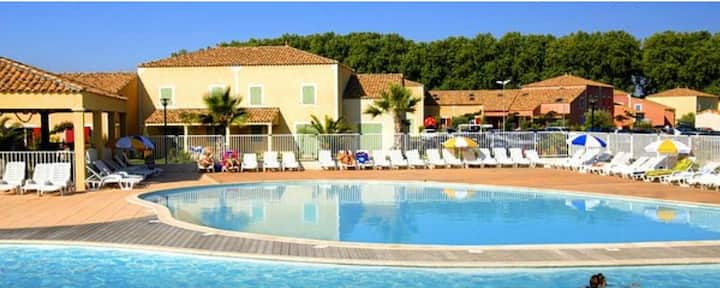 Maison Chaleureuse F3 Avec 3piscines Dns Résidence - Béziers