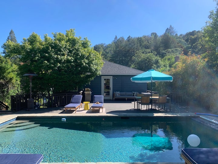 Sun Fun San Anselmo Pool Bungalow 4 Beds Sleeps 8 - San Rafael, CA