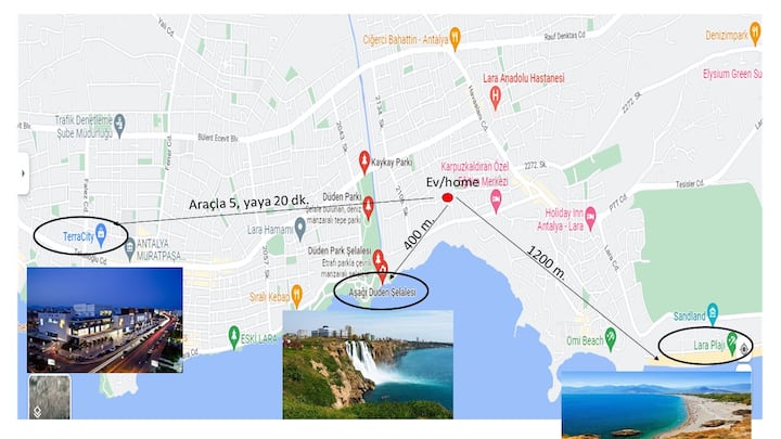 Düden ŞElale Parka 2, Lara Plaja 5 Dakika Mesafede - Antalya