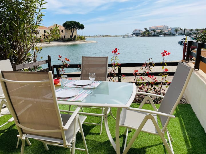 Studio Avec Terrasse Vue Marina - Piscine - Saint-Cyprien