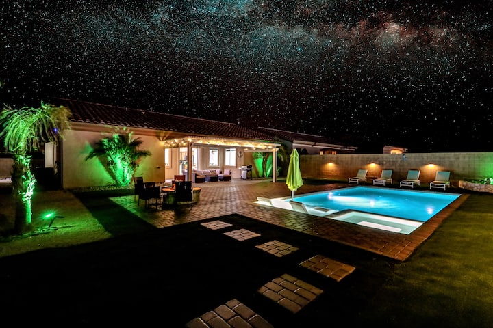 Desert Oasis Retreat | Pool/spa, Game Room & Views - Desert Hot Springs, CA