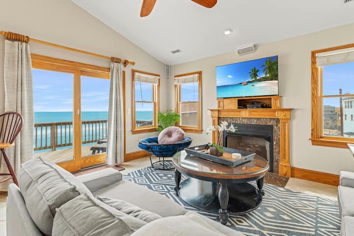 Oceanfront Obx Beach House Hot Tub/ Prime Location - Rodanthe, NC