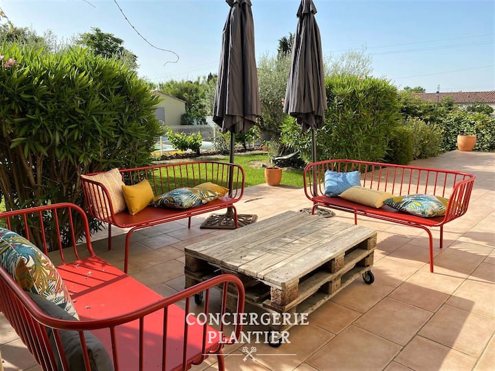 Magnifique Bastide 8 Couchages Avec Piscine - Pézenas
