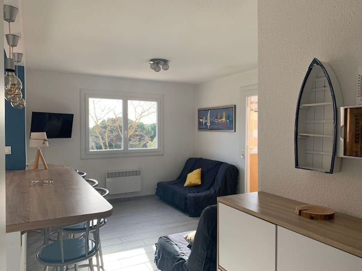 Grand T2 Cabine – Piscine, Garage  – Cap D’agde - Agde