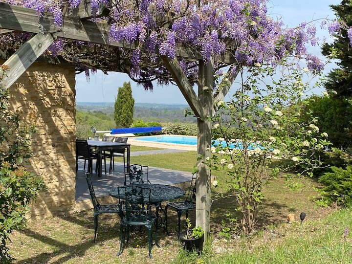 Maison Piscine Chauffée Vue Exceptionnelle Plazac - Dordogne