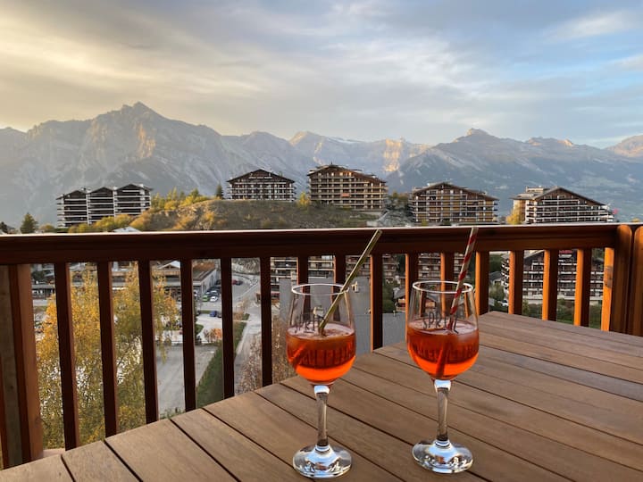 Chaleureux Appartement à 1min à Pied Du Télécabine - Nendaz