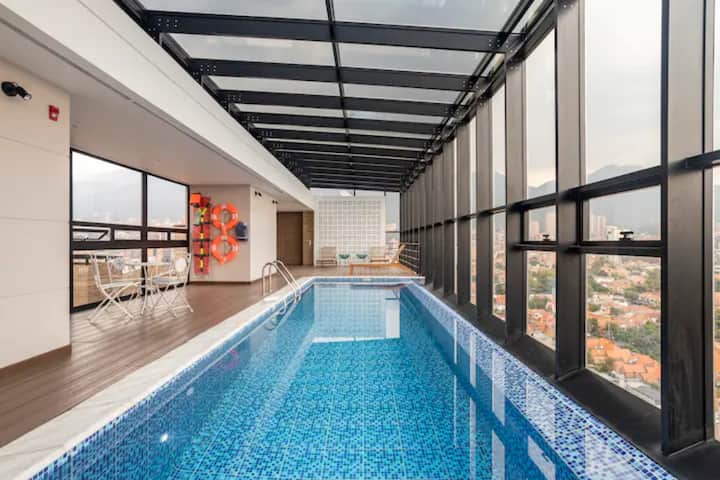 Cozy 1br | View, Pool, Gym & Fast Wifi | Chapinero - Bogotá
