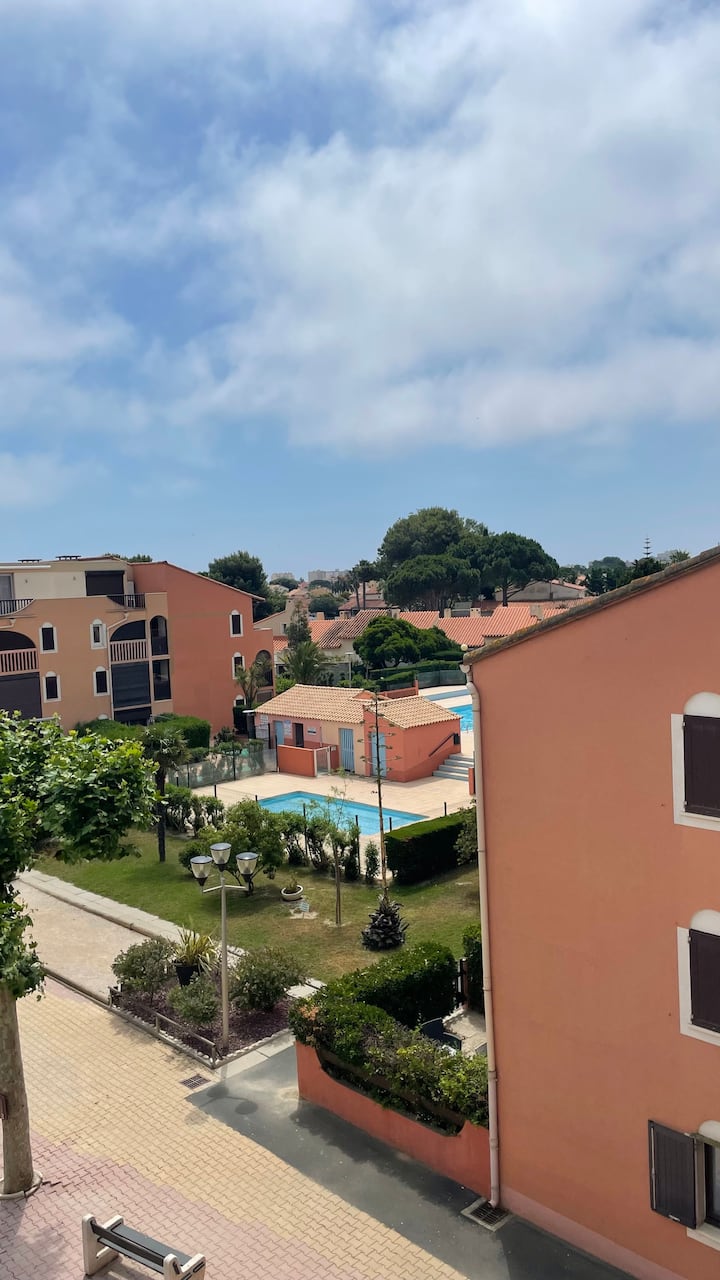 Superbe Studio 4pers Climatisé Piscines - Canet-en-Roussillon