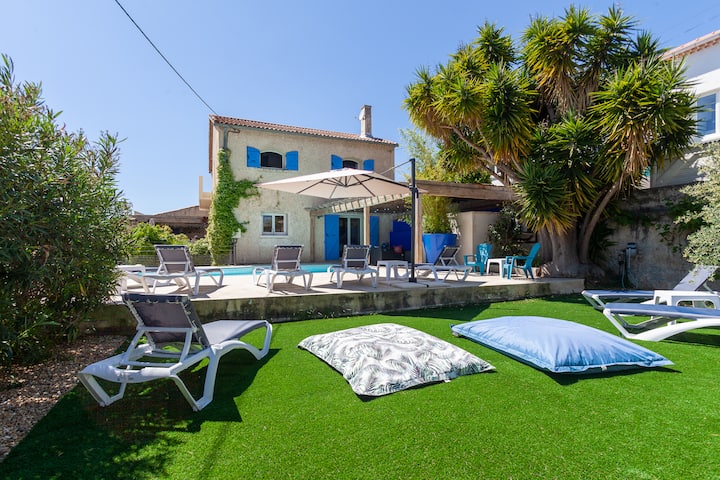 Villa Les Tortues Bleues Piscine Chauffée 28° Clim - Toulon