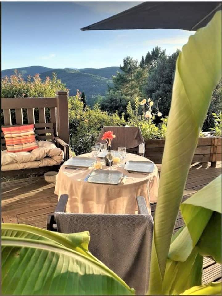 Villa Sur Les Hauteurs D'anduze Avec Jacuzzi - Anduze