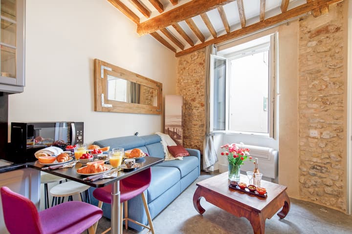 New 2022 - Evenou - 1bdr 1bth Pax 4 - Wifi A/c - Antibes