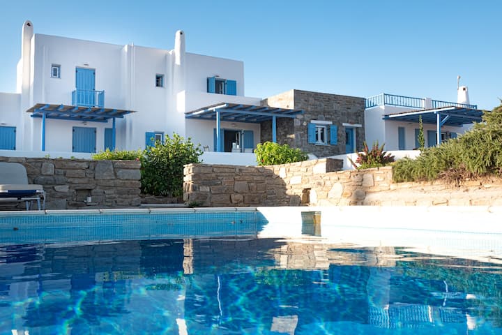 Sea Front Cycladic House Peaceful Sea View & Pool - Paros