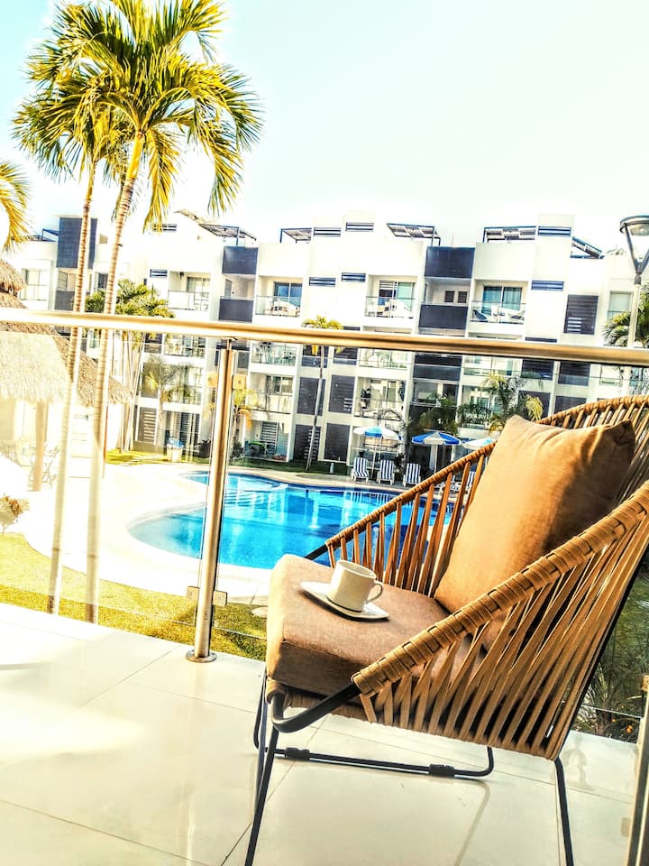 Precioso Departamento Amueblado Cerca De La Playa - Manzanillo, Colima, Mexico