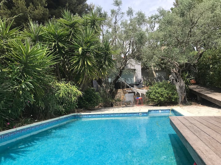 Maison Dans Jardin Ombragé Et Sa Piscine - Cassis