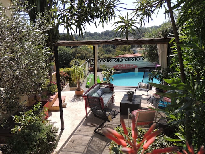 Agréable Maison De Ville 5 Pers Piscine Parking - Cannes