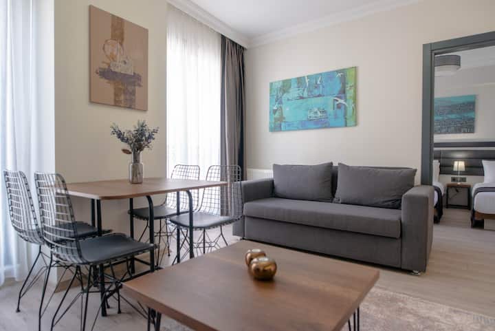Spacious 1+1 Apartmen With Balcony In Taksim - Istanbul