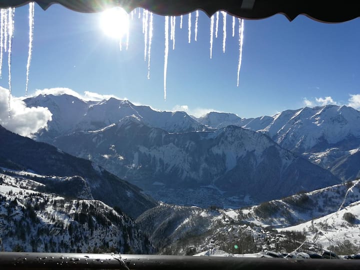 T2, 5 Pl, Superbe Vue, Exp Sud, Douche Italienne - L'Alpe d'Huez
