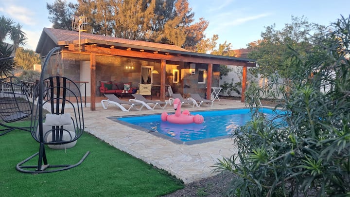 Villa Con Jardín Y Piscina En La Oliva - Fuerteventura