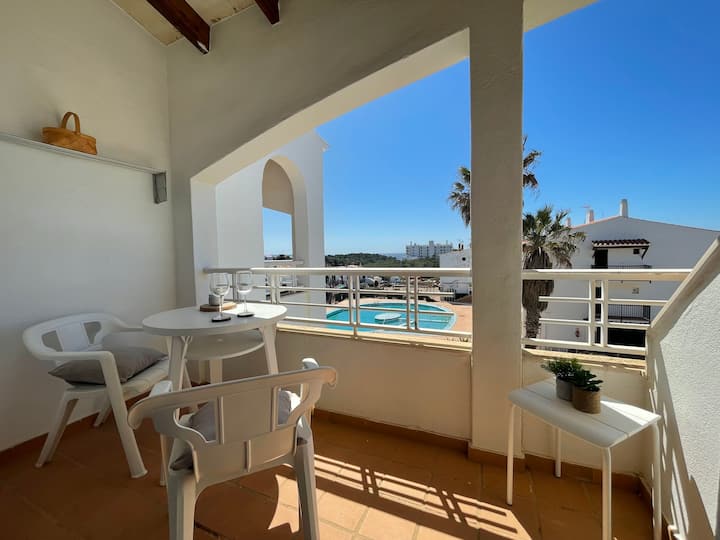 Coqueto Apartamento Con Piscina En Cala'n Blanes - Menorca