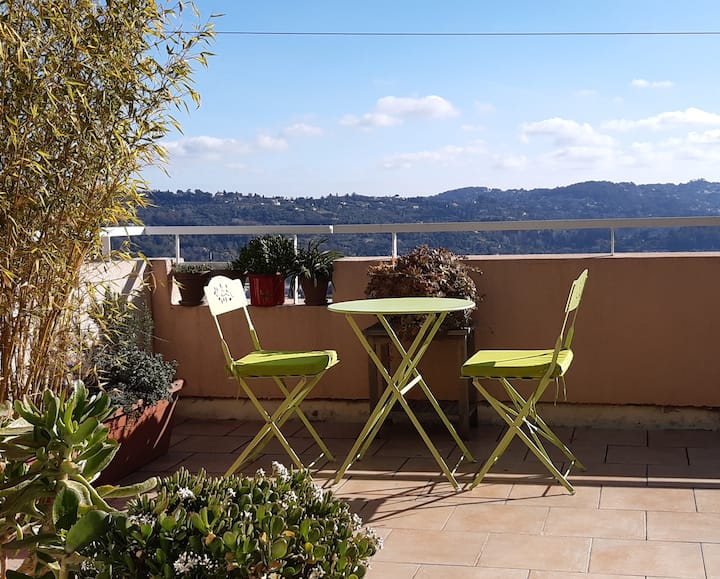Bel Appart Résidence Standing Clim Piscine Tennis - Grasse