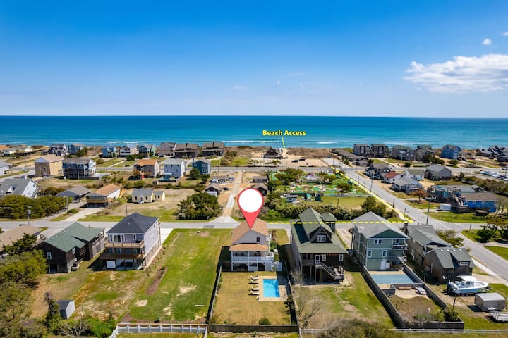 Ocean Views, Pet Friendly, Pool, Walk To Beach! - Nags Head, NC