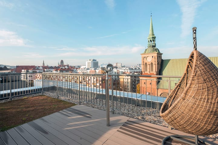 3 Bedroom Apartment With The Rooftop Garden - Gdańsk