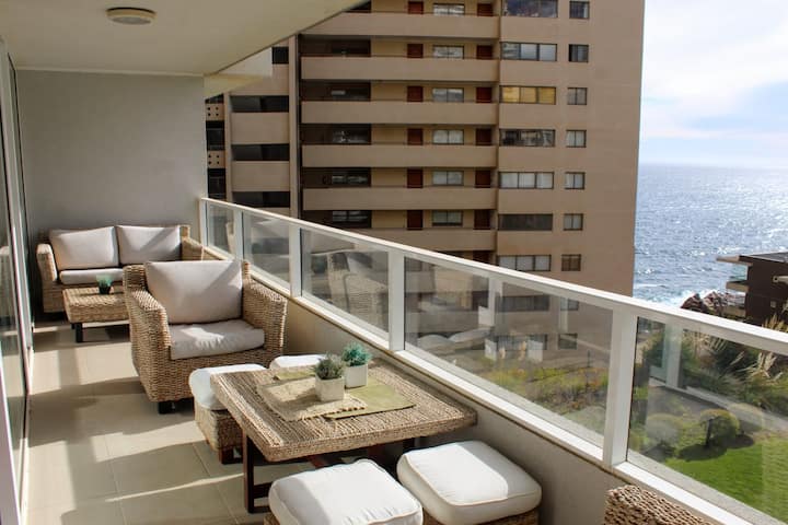 Departamento Frente Al Mar En Concón - Concón