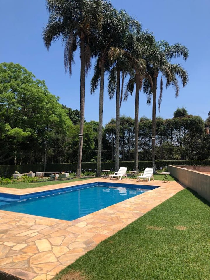 Casa De Campo Agradável Com Piscina - Cotia