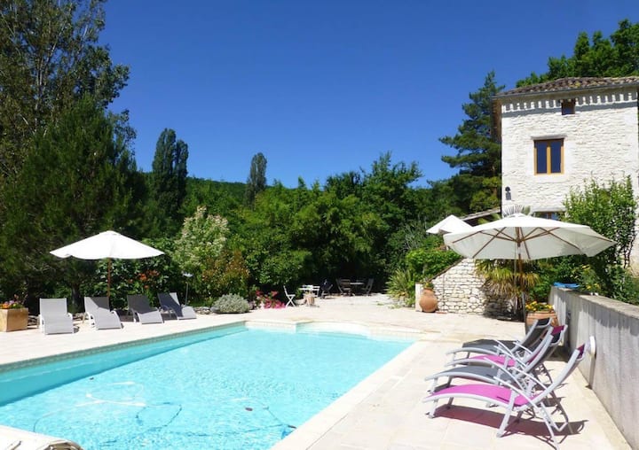 Beautiful 3 Bedroom Villa With Pool And Views - Montcuq