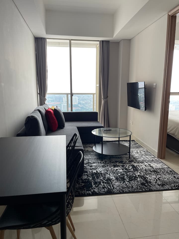 57 Lovely 1br Suite Fits 4 Wifi Netflix Mall - Cakarta