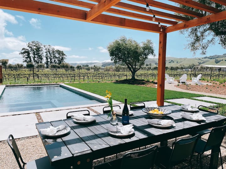 Architect’s Poolside Vineyard Residence - Sonoma, CA