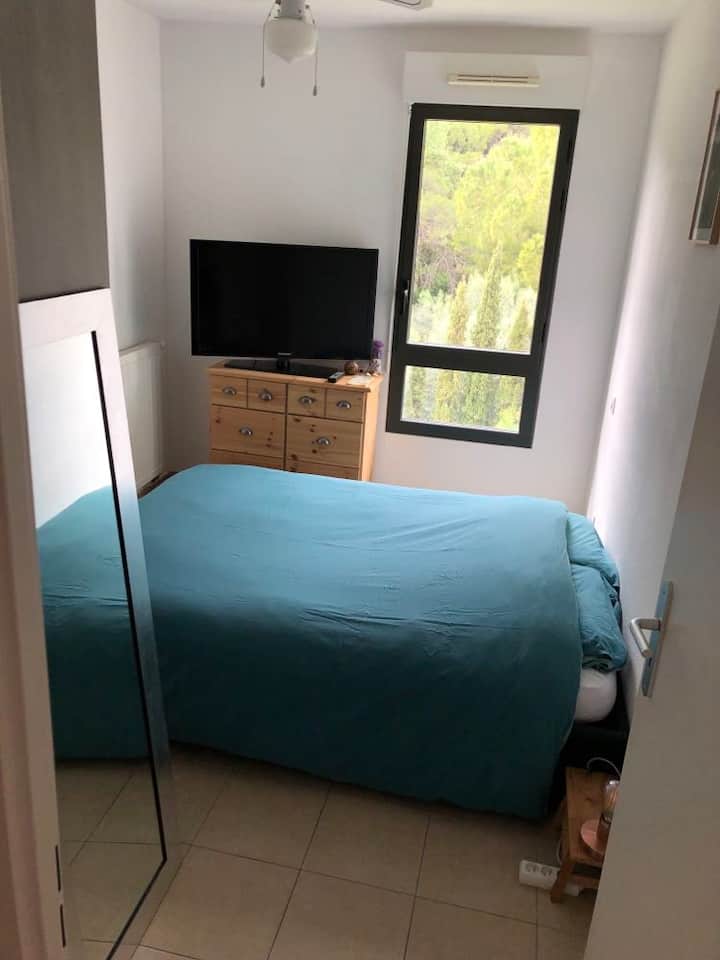 Chambre Vue Sur Parc Arboré. Quartier Sabines - Montpellier