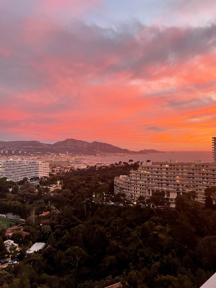 Chambre Privée Avec Vue Magnifique Climatisée - Marseille