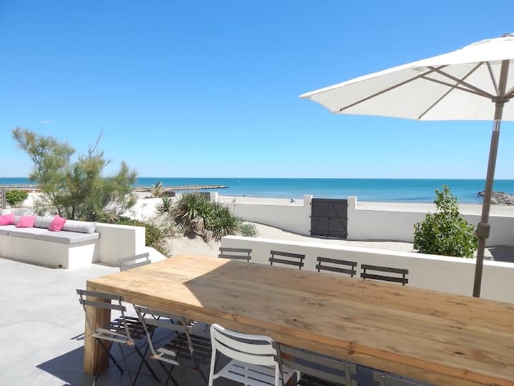 Villa Vue Imprenable Front De Mer Pieds Dans L'eau - Carnon