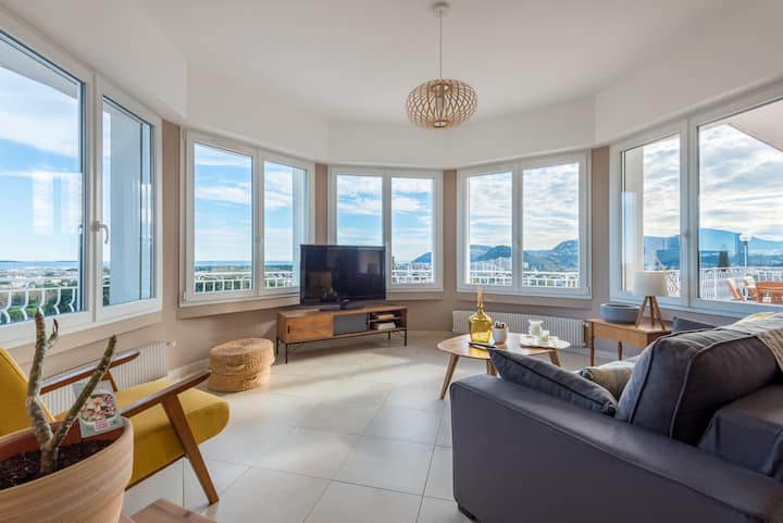 Superbe Appartement - 100m2 - Vue Mer Panoramique - Mandelieu-la-Napoule