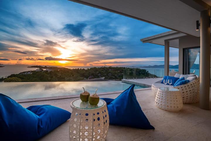 Seaview Haven With Infinity Pool - Private Villa - Ko Pha Ngan