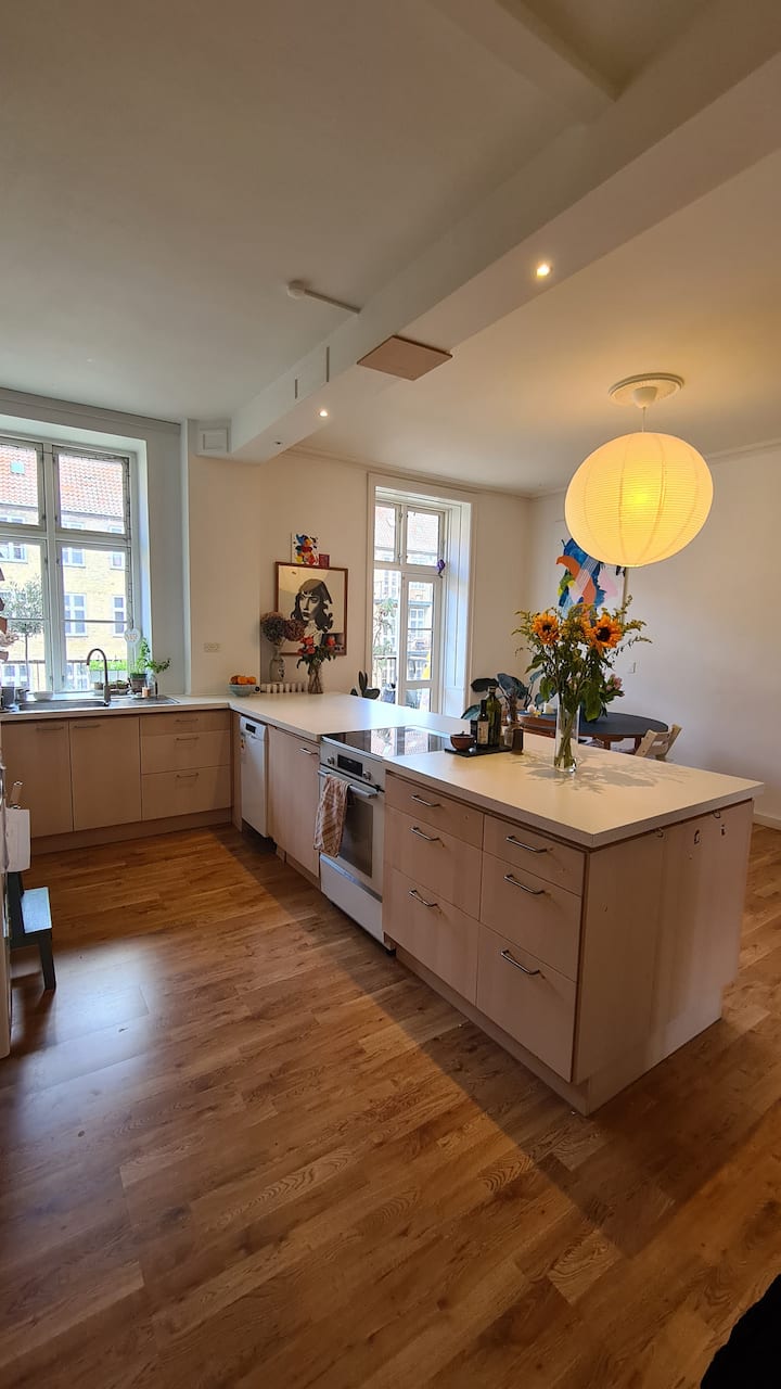 Stor Familievenlig Lejlighed Med Altan Og Gård - Copenhaguen