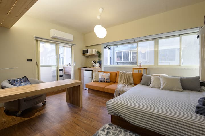 5 Mins To Mrtliuzhangli Xinyi Anhe, Studio For Two - Taipei