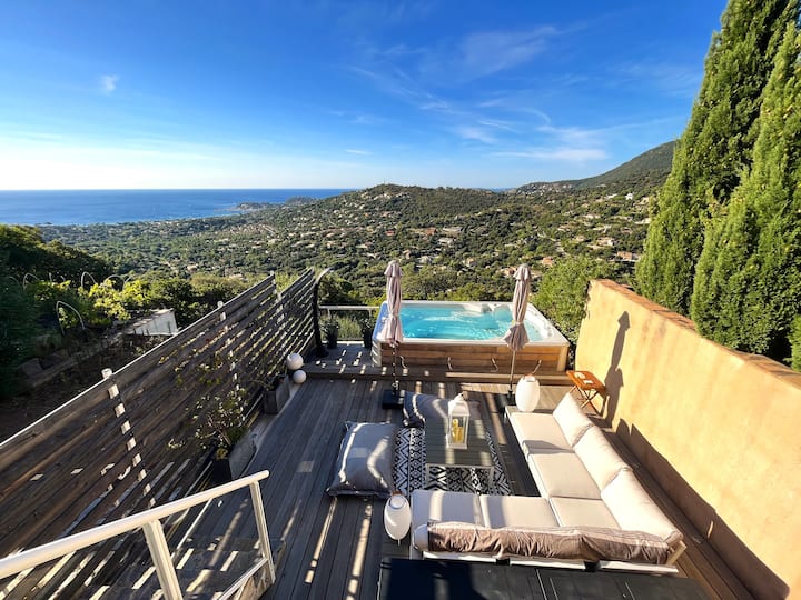 Maison 2 Chambres 6 Couchages Jacuzzi Vue Mer Pano - Cavalaire-sur-Mer