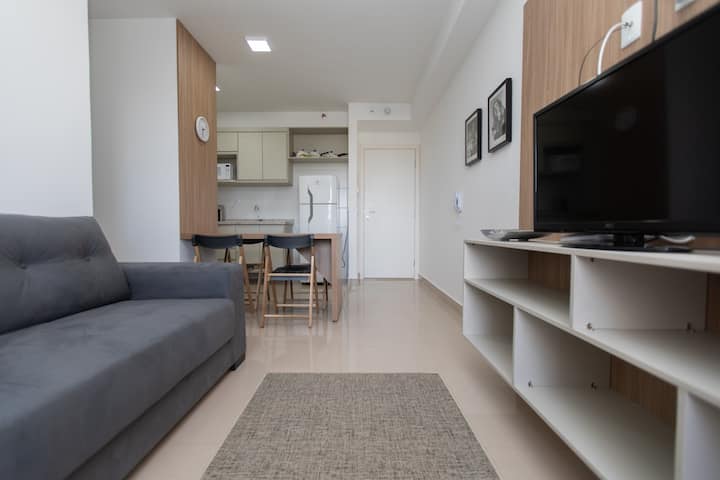 Apê Espaçoso De Dois Quartos | Hub Residencial - Ribeirão Preto