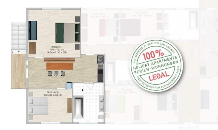 [Ru2] 2 Zi, @S-/u Tempelhof, Nah Park Ex-flghfn - Berlin