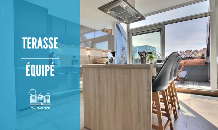 Grand Appart Avec Magnifique Terrasse I Les Vennes - Liège