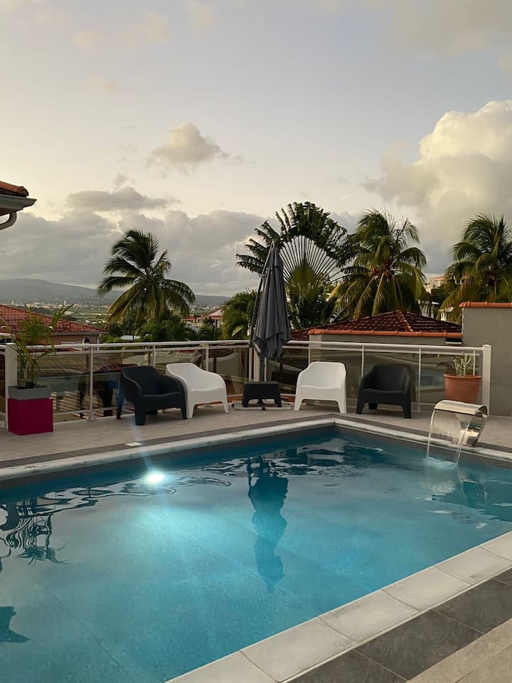 Beau F2 Tout Confort Avec Accès Piscine Privée - Martinique