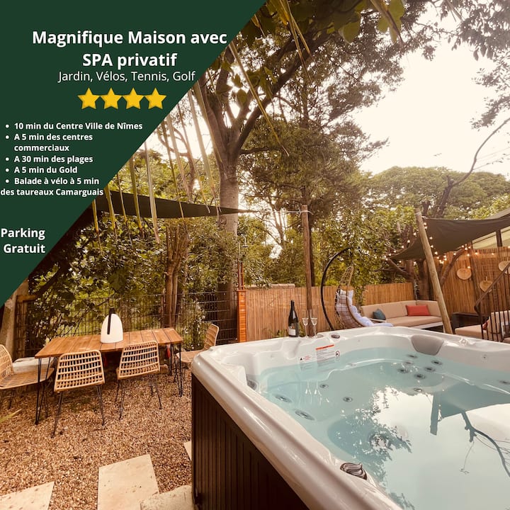 Maison Dans Les Arbres Avec Spa, Tennis - Nimes