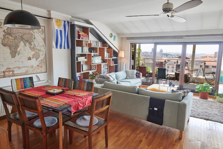 Bohemian Duplex Apartment W Unique View In Sisli - Cihangir